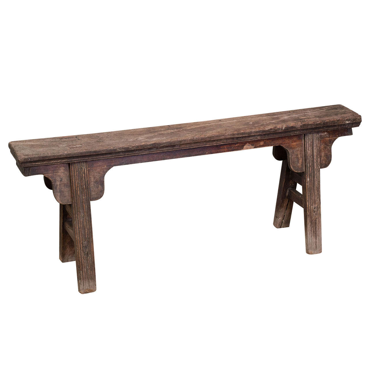 Chinese Rustic Narrow Bench at 1stDibs | narrow chinese bench