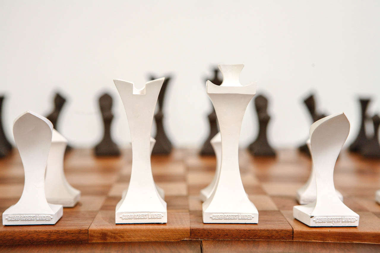 Modern Chess Set by Robert Lander at 1stDibs