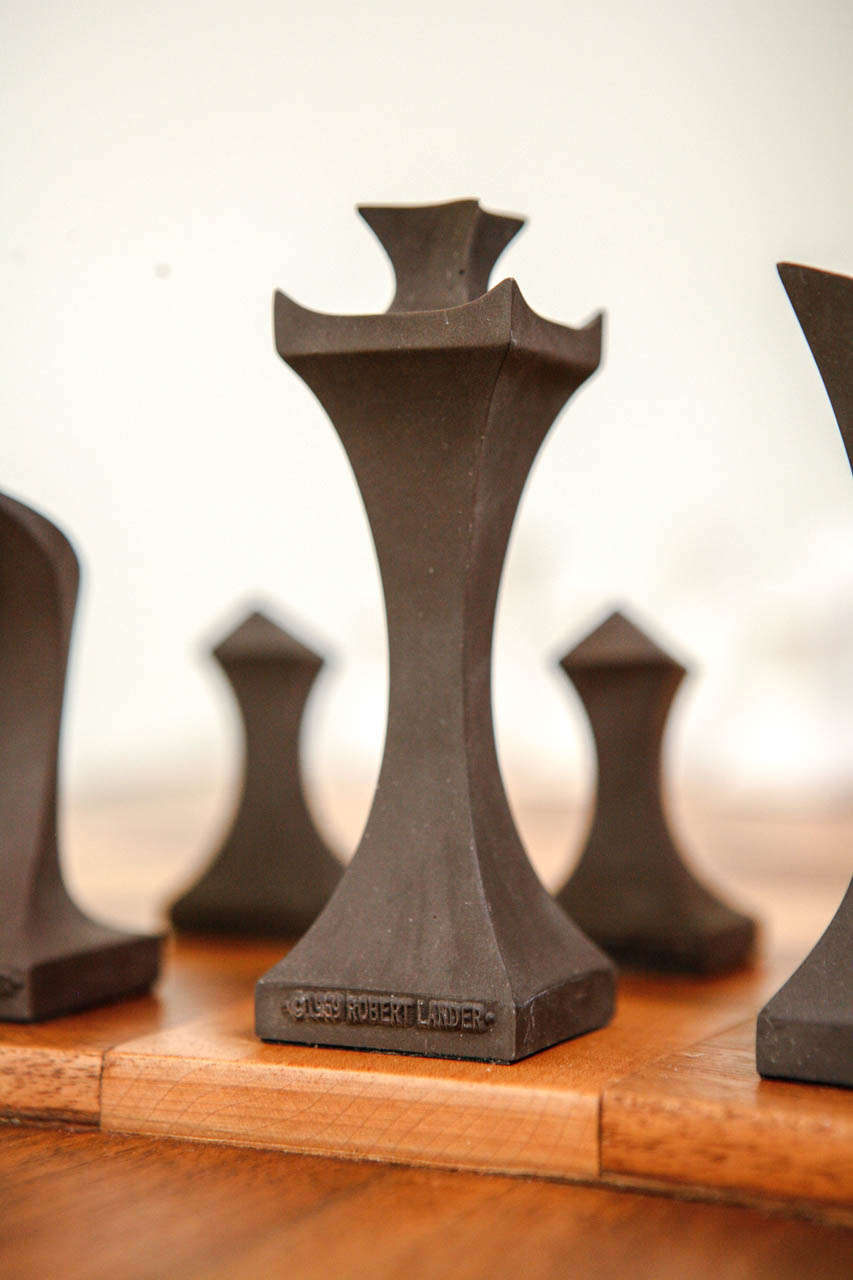 Modern Chess Set by Robert Lander at 1stDibs