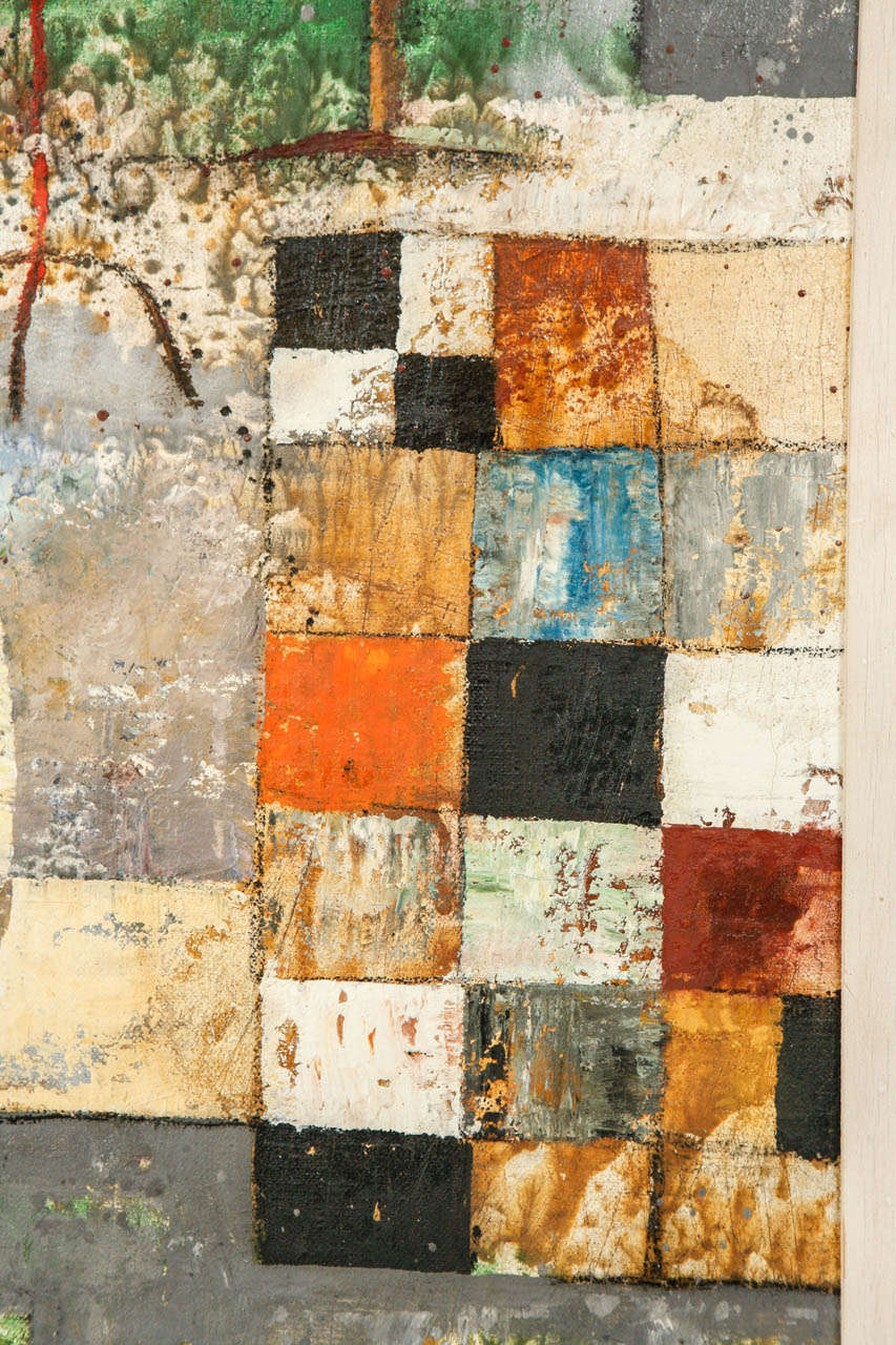 Spanish Abstract Painting "Bodegon Musical" signed Del Rio, Madrid at ...