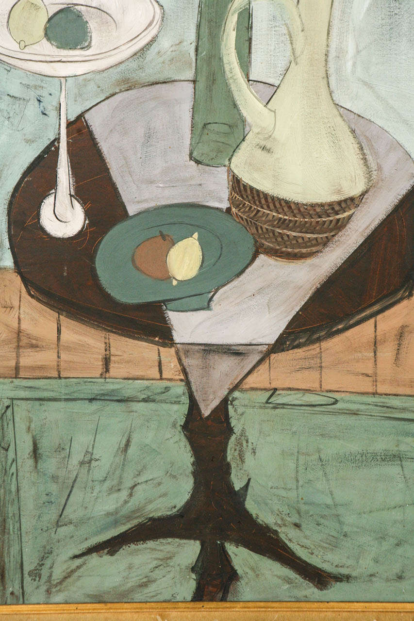 Abstract still life by noted French painter Jean de Narbonne at 1stDibs