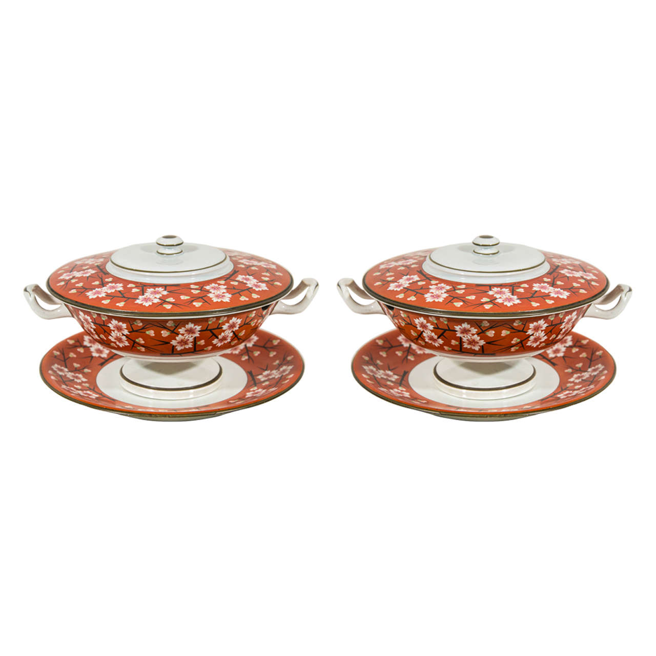 Pair of Wedgwood Tureens "Cherry Blossom" Pattern at 1stDibs | vera ...