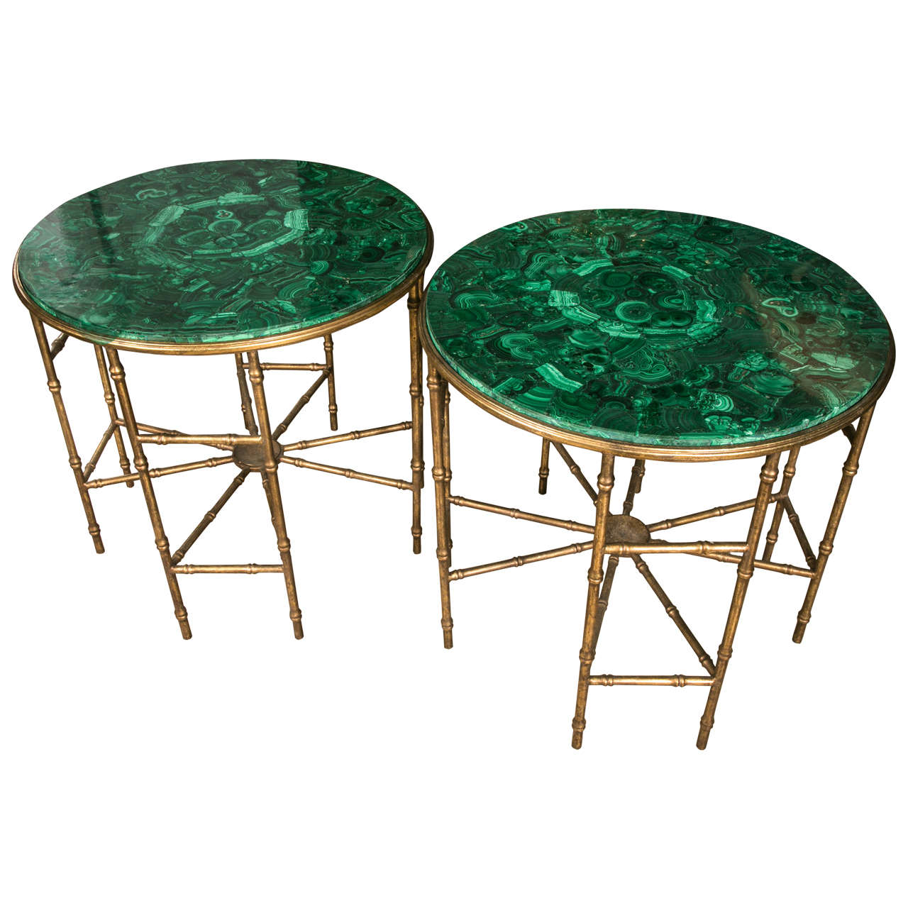 Stunning Pair of Malachite Pedestals at 1stDibs
