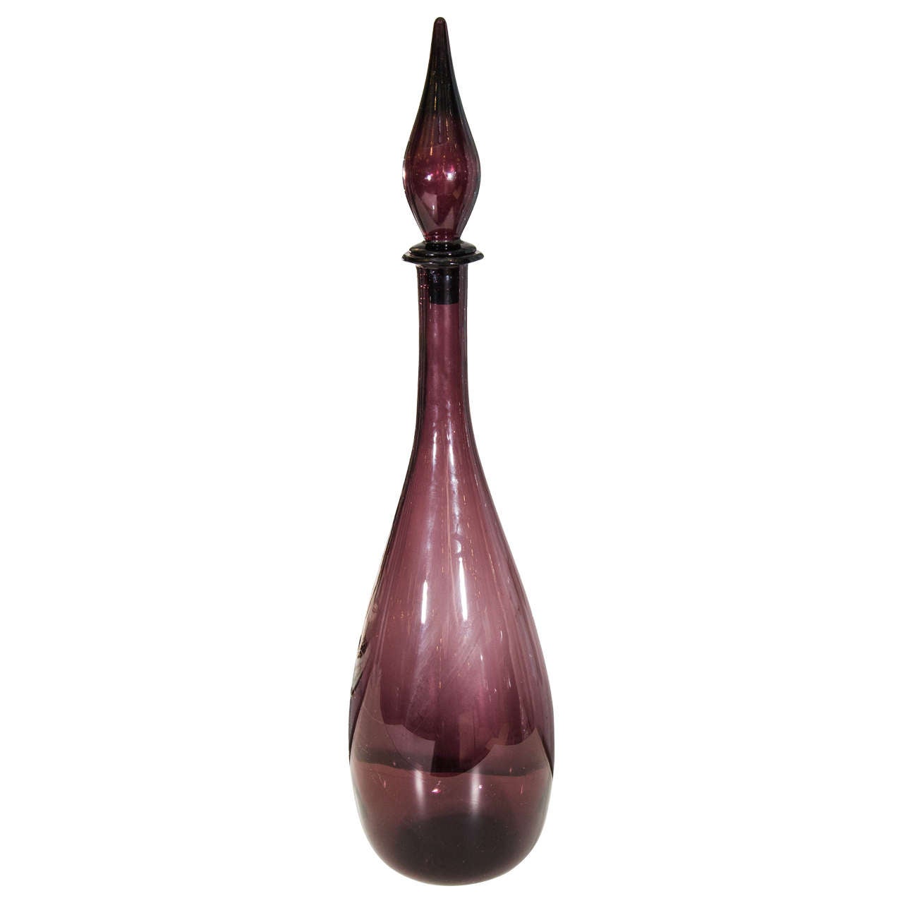 1970s Italian Purple Glass Decanter at 1stDibs
