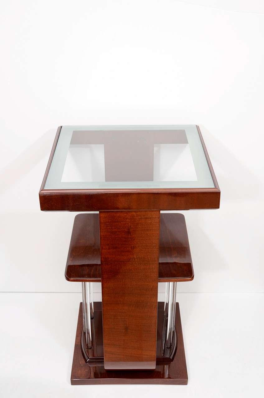 Single Art Deco Square Lamp Table For Sale at 1stDibs