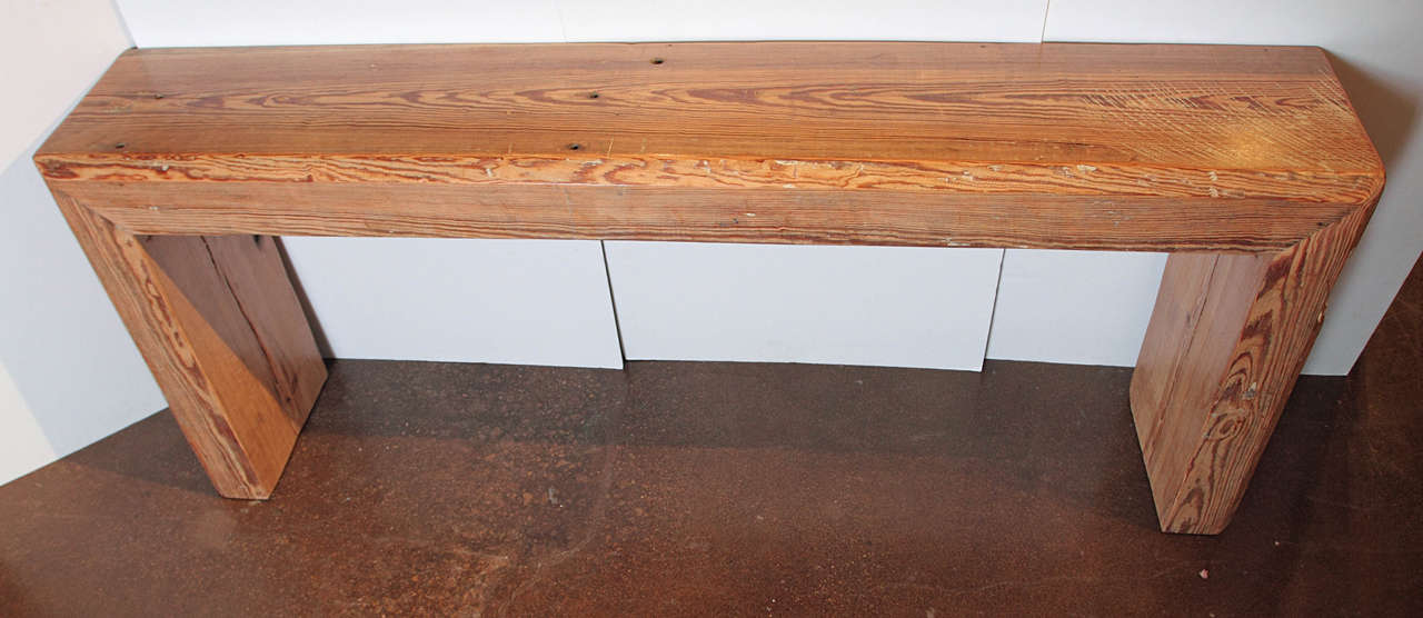 Console Table from Reclaimed Pine Beams at 1stDibs