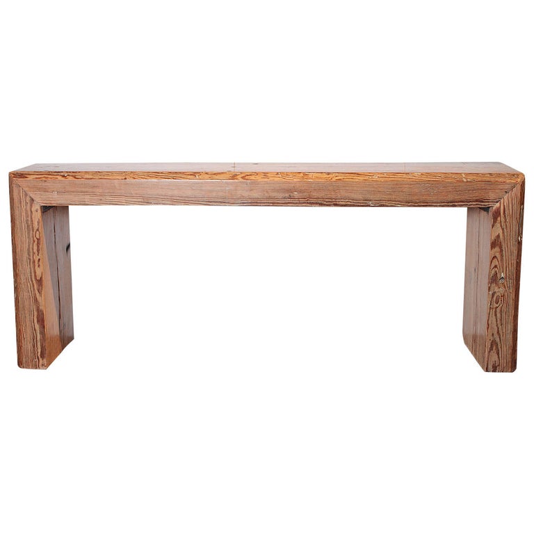 Console Table from Reclaimed Pine Beams at 1stDibs