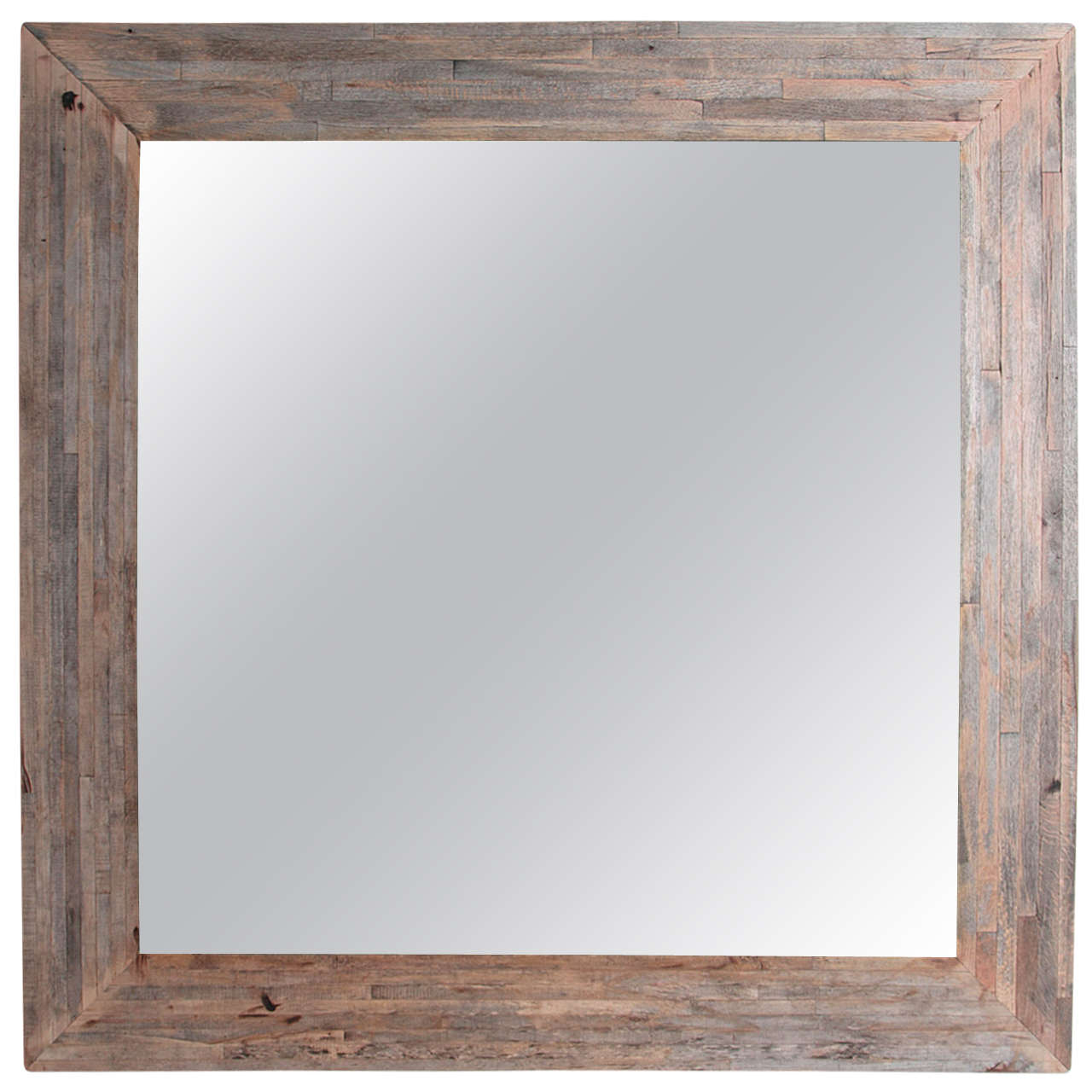 Transitional Large Maple Wood Wall Mirror, (60 sq.) at 1stDibs | maple ...