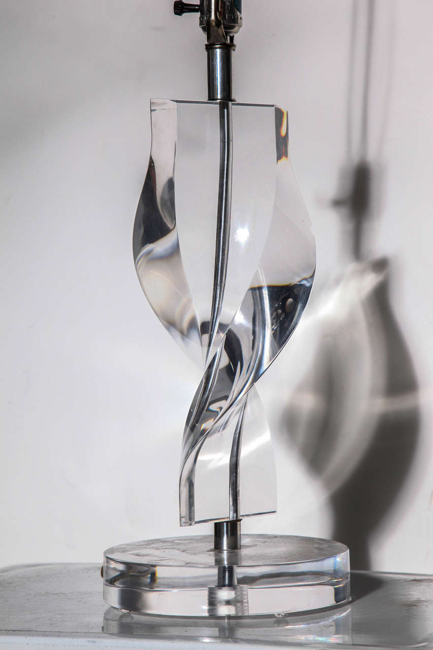 Herbert Ritts for Astrolite California Modern Clear Acrylic "Twist ...