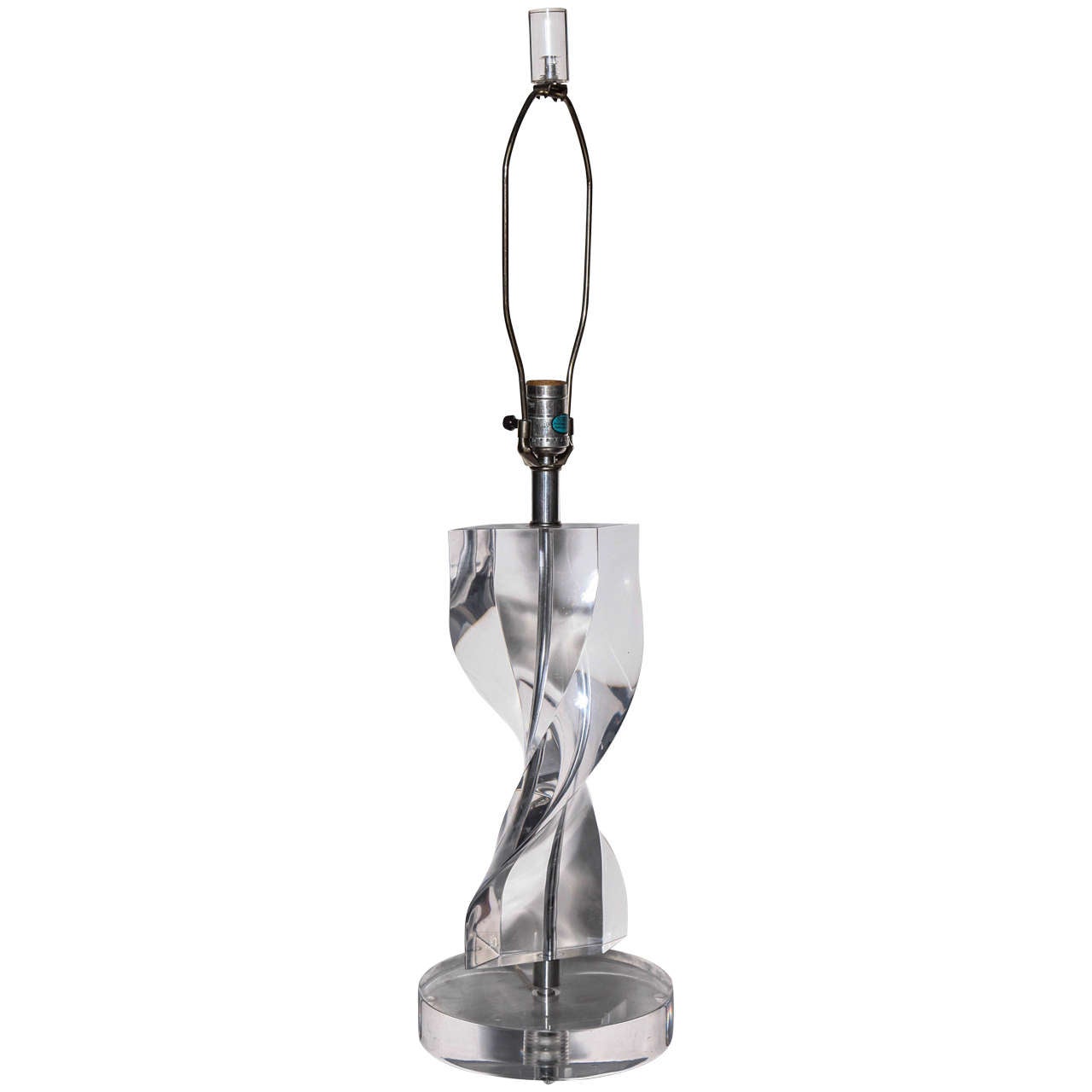 Vintage Lucite Helix Twist Lamp by Herbert Ritts for Astrolite ...