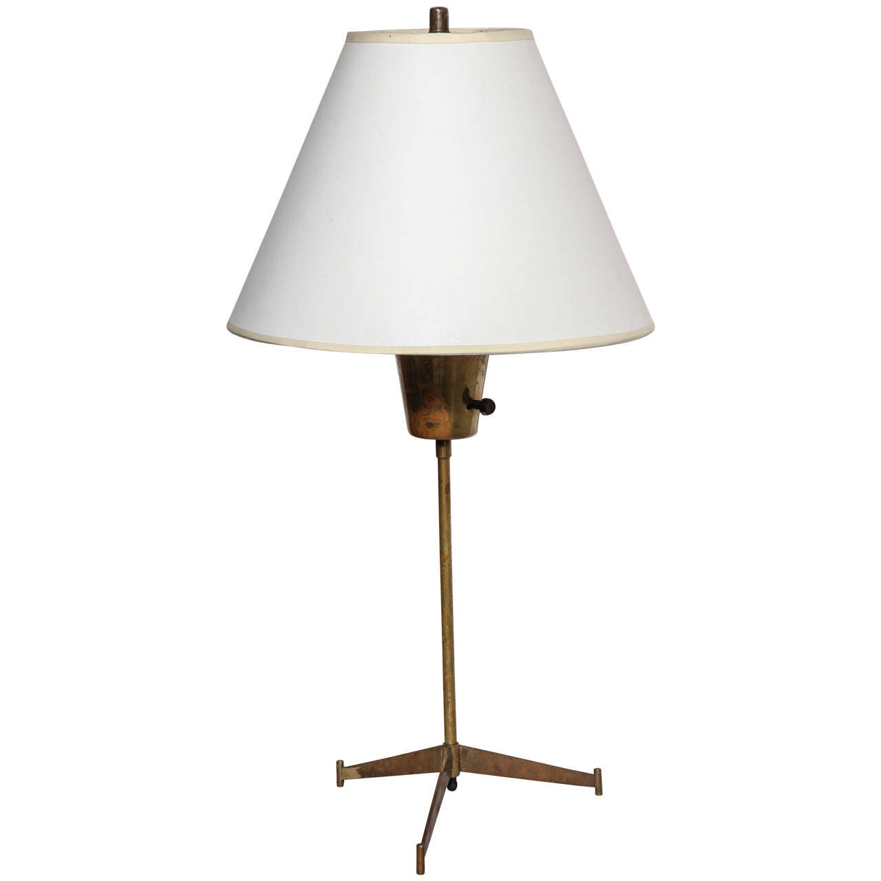 Paul McCobb Brass E-9 Tripod Table Lamp, Circa 1955 at 1stDibs