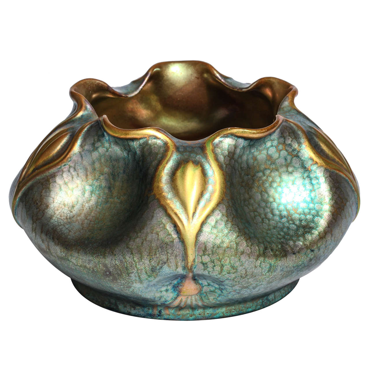 Zsolnay Secessionist Eosin Earthenware Vase, circa 1901 at 1stDibs