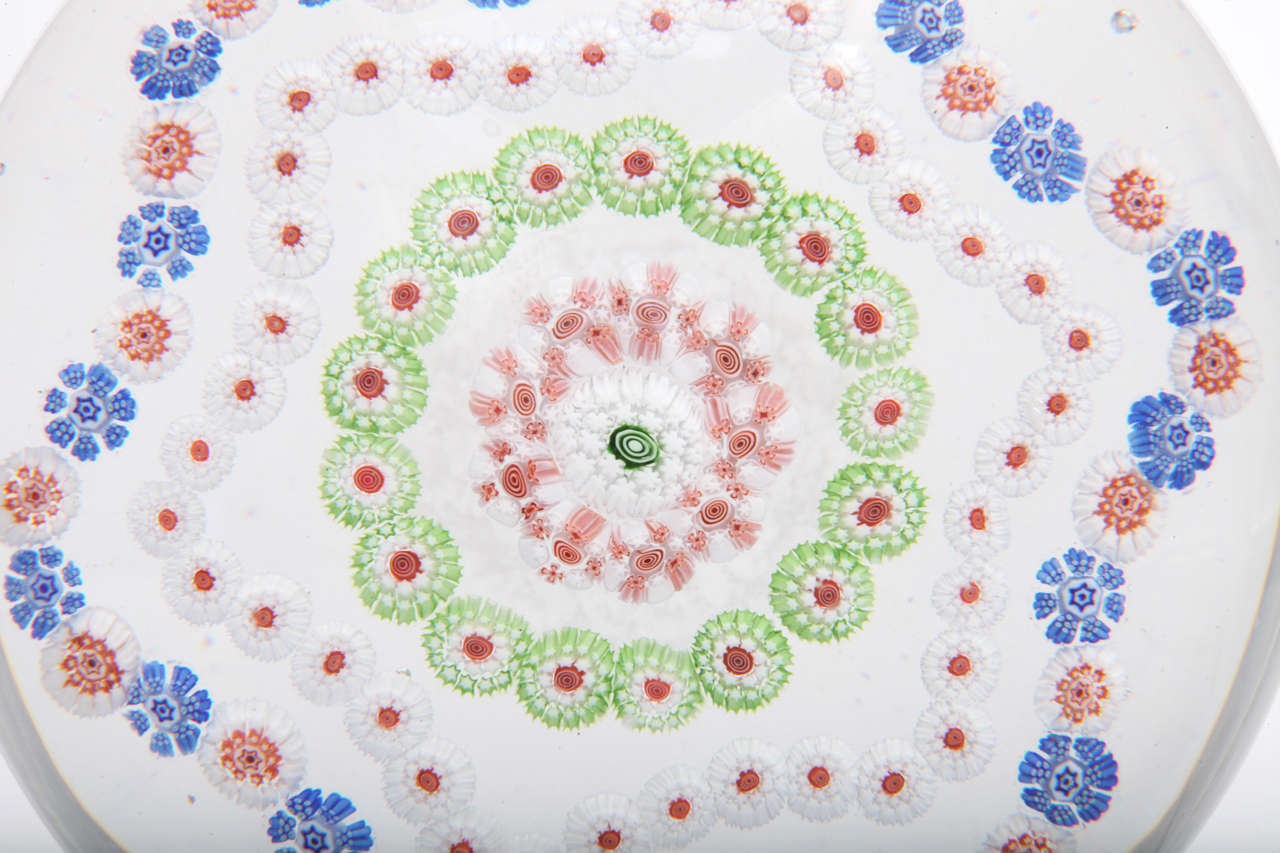 A Rare Antique Baccarat Piedouche Paperweight For Sale at 1stDibs