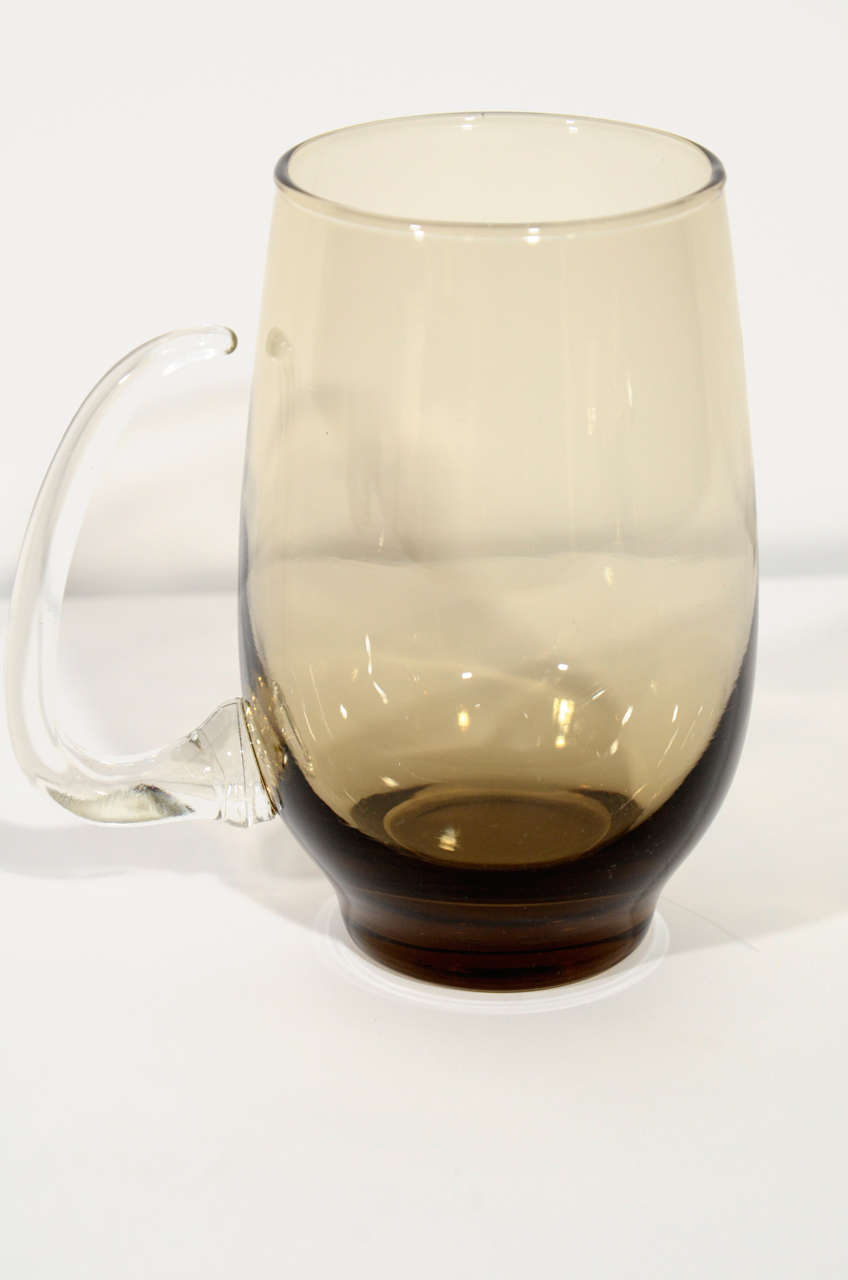 Set of Six Mid-Century Modern Smoked Glass Mugs at 1stDibs | mid ...