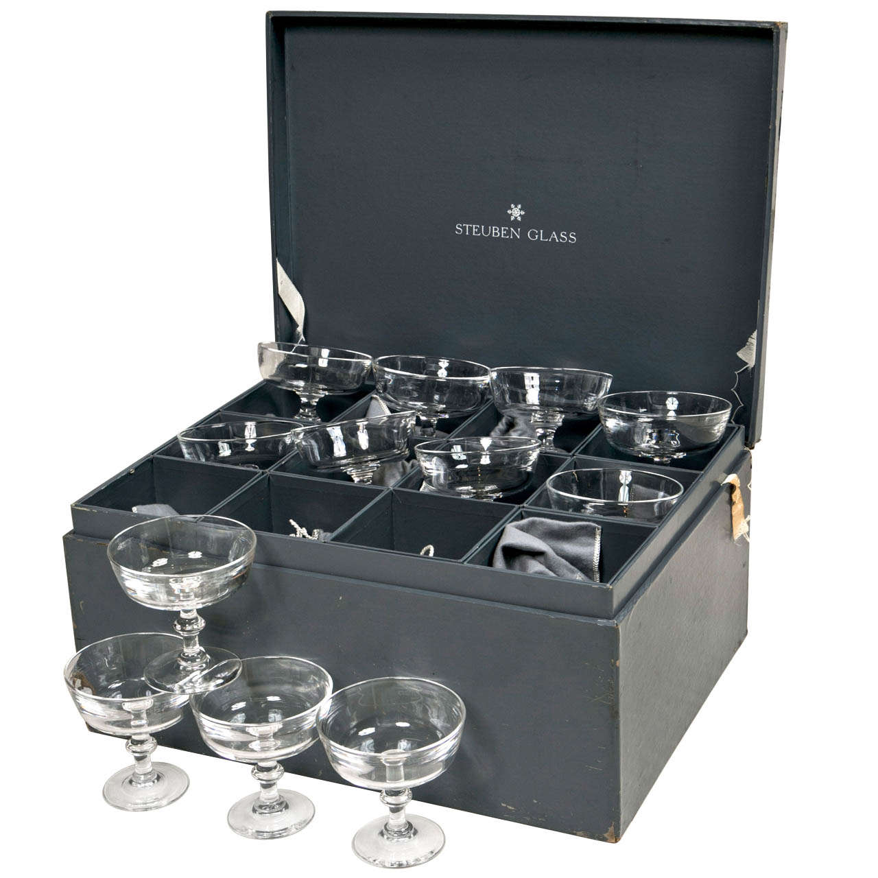 Set of 12 Steuben Stemware at 1stDibs