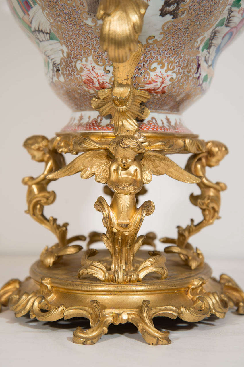 Antique French Louis XVI Style Gilt Bronze Mounted Chinese Porcelain ...