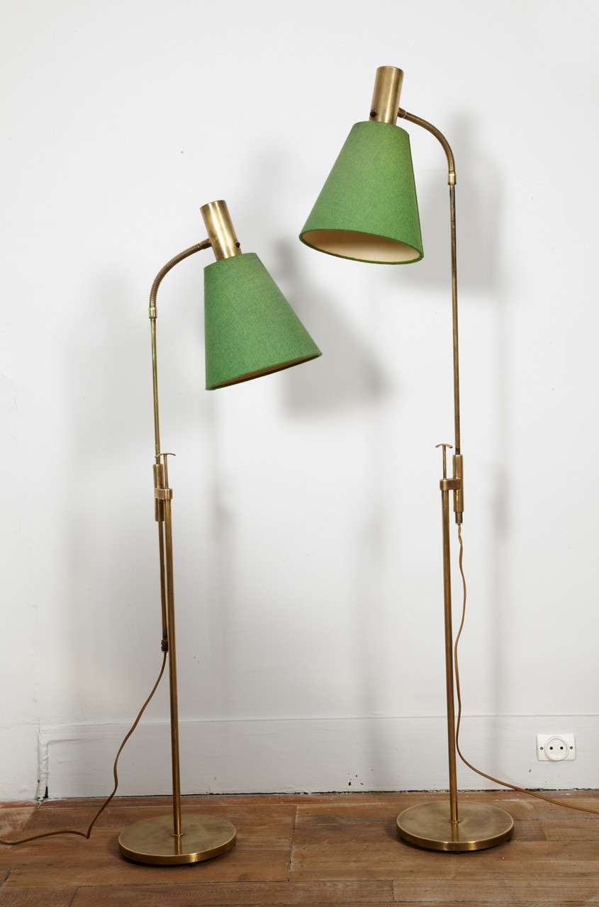 Pair Of Unusual Reading Lamps By Belysning , Sweden, 1950's at 1stDibs