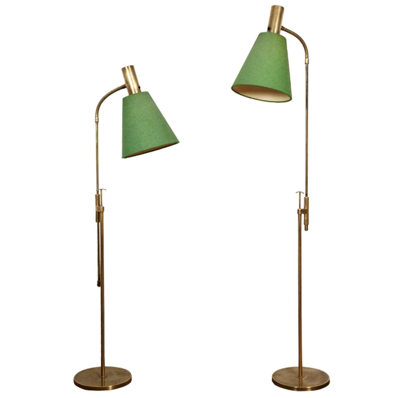 Pair Of Unusual Reading Lamps By Belysning , Sweden, 1950's at 1stDibs