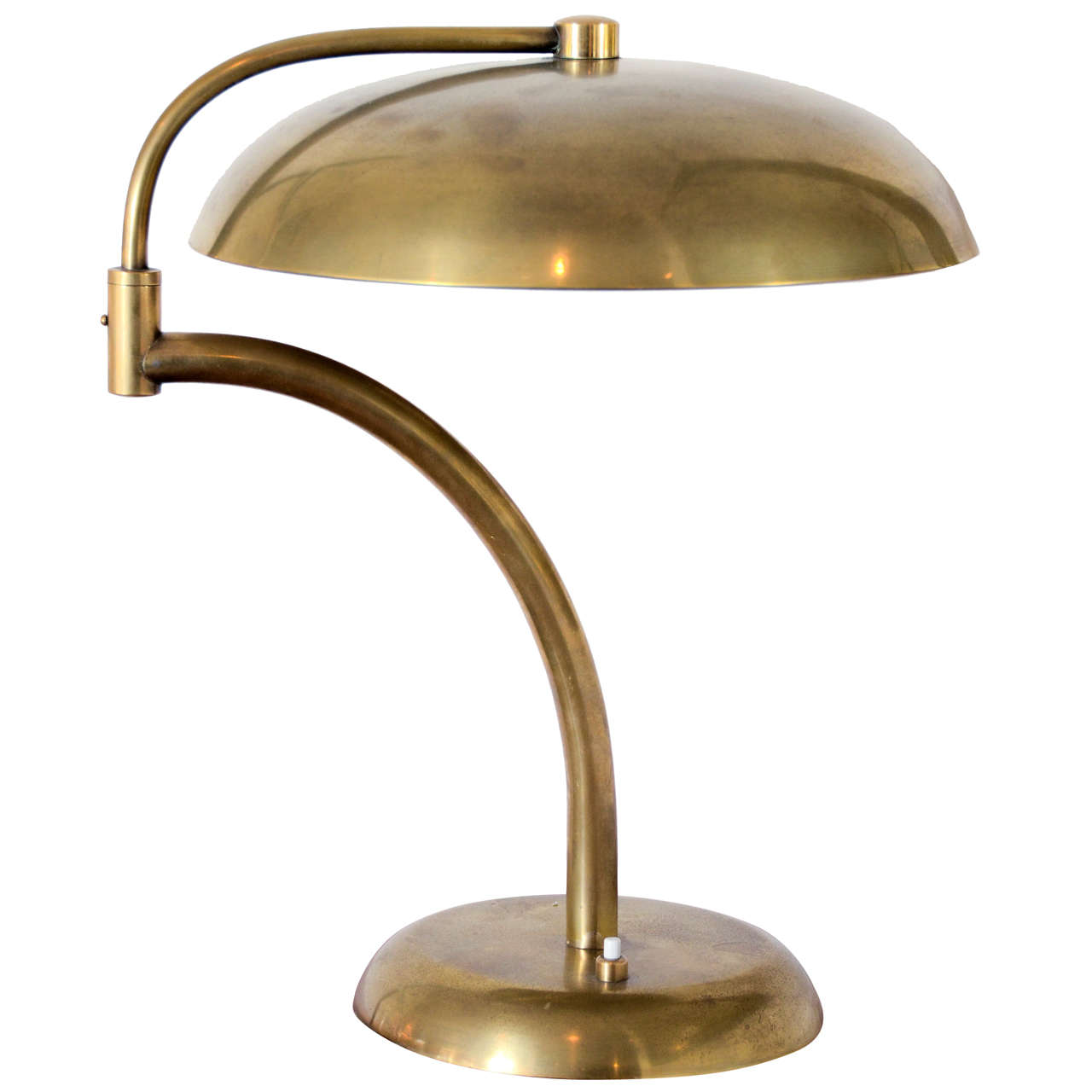 1940's French Brass Swivel Desk Lamp at 1stDibs