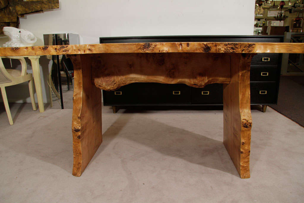 Rustic "Live Edge" Curly Maple Nakashima Style Dining Table at 1stDibs ...