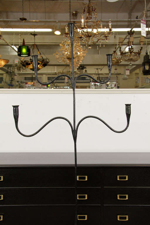 Pair of Vintage Floor Standing Candelabra at 1stDibs