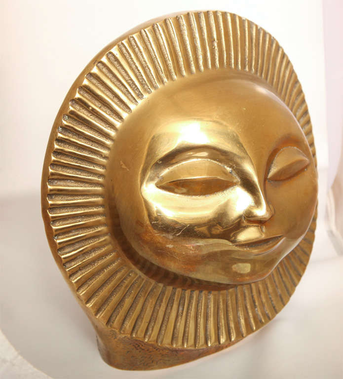 Sun Face Sculpture For Sale at 1stDibs