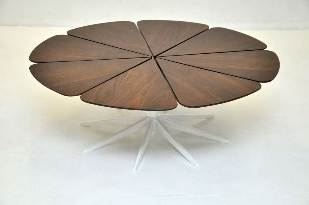 Walnut Petal Coffee Table - Richard Schultz at 1stDibs