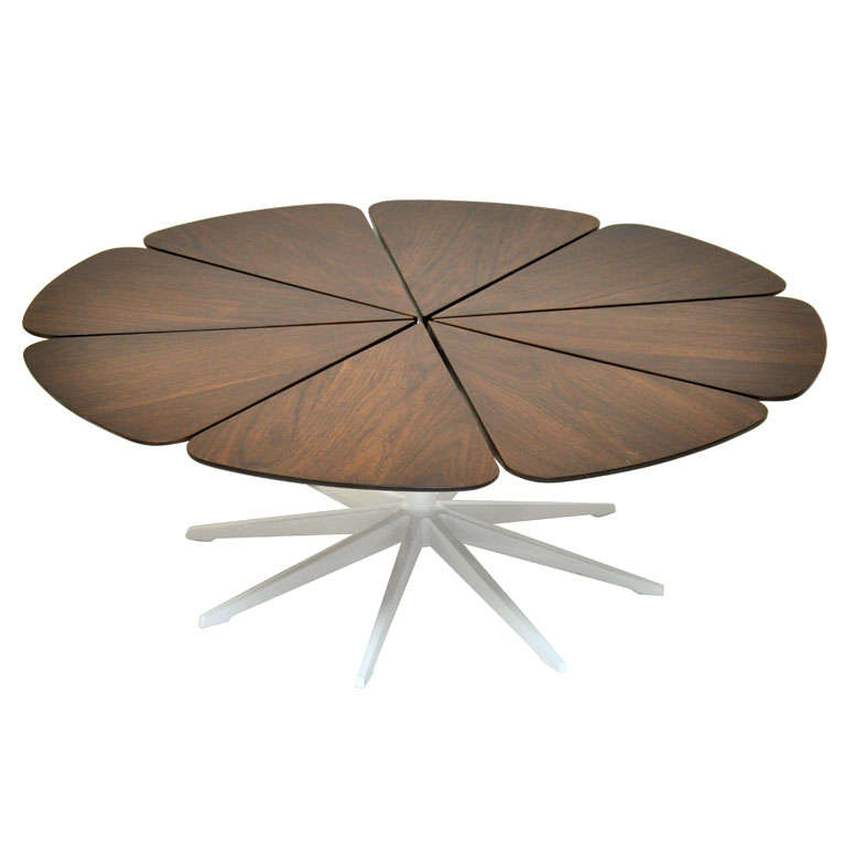 Walnut Petal Coffee Table - Richard Schultz at 1stDibs