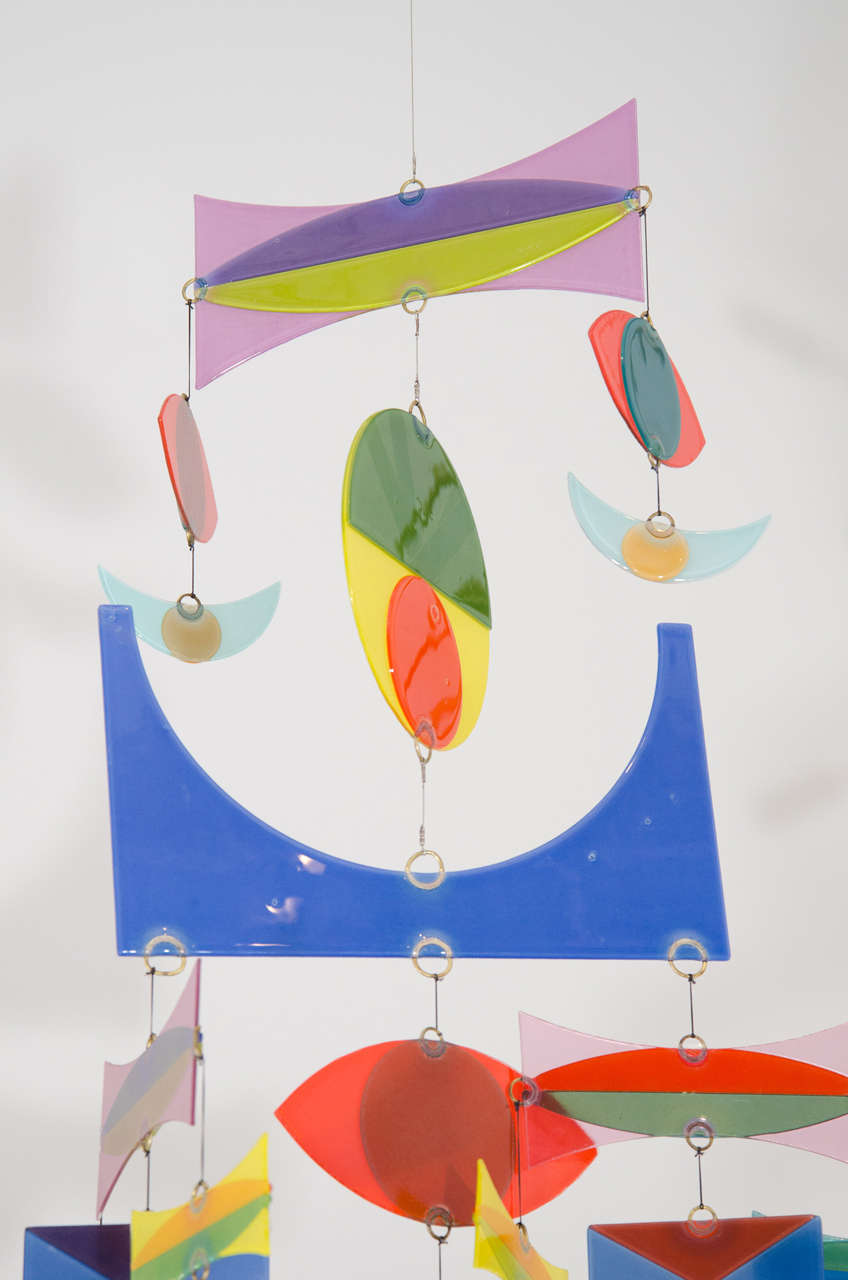 Michael and Frances Higgins Glass Mobile from the 1990s For Sale at 1stDibs