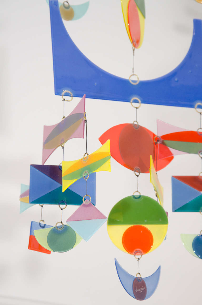 Michael and Frances Higgins Glass Mobile from the 1990s For Sale at 1stDibs
