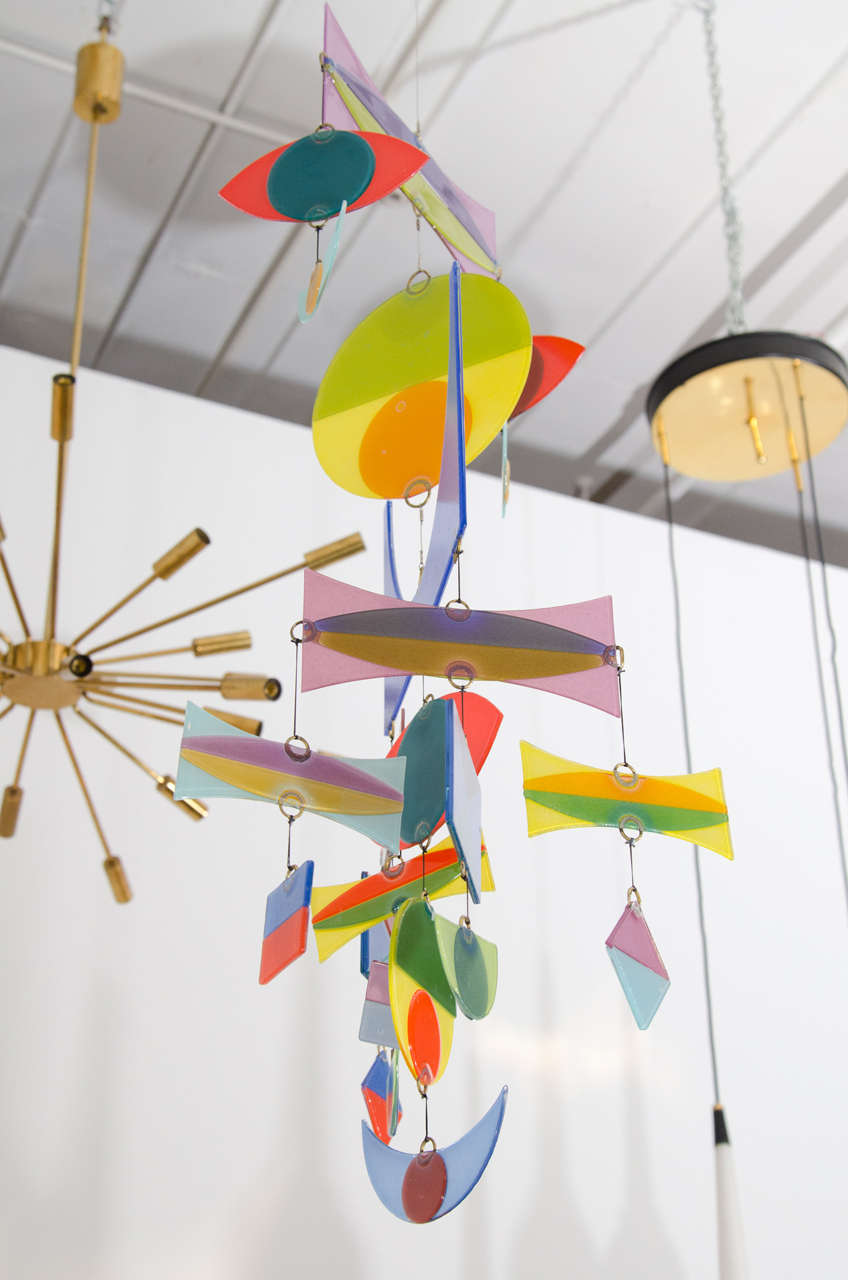 Michael and Frances Higgins Glass Mobile from the 1990s For Sale at 1stDibs