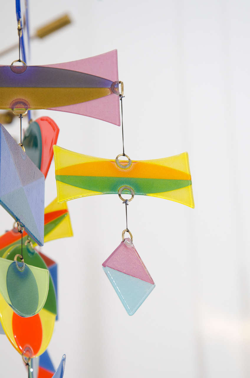 Michael and Frances Higgins Glass Mobile from the 1990s For Sale at 1stDibs
