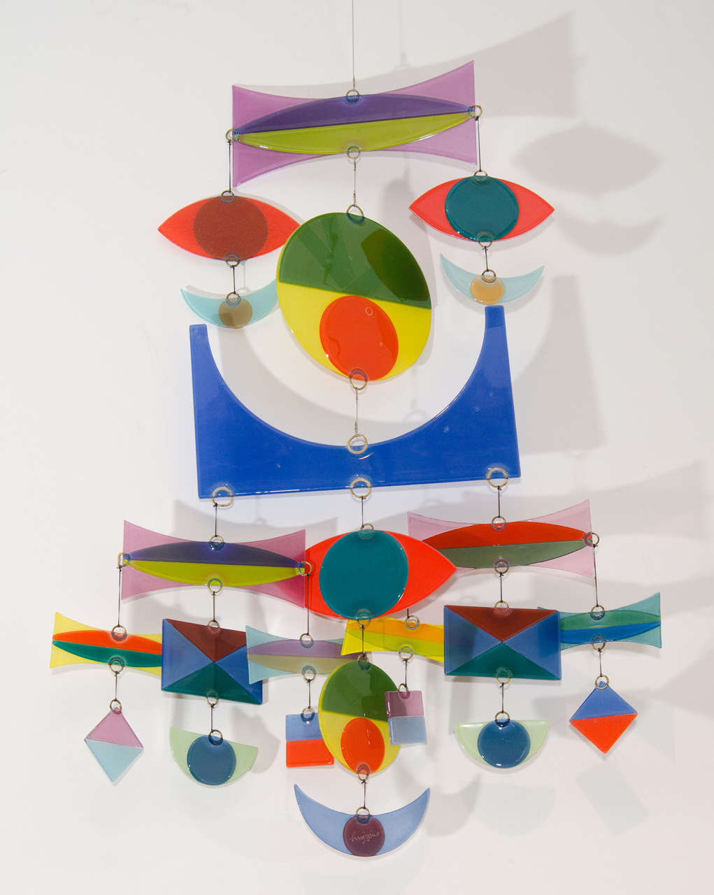 Michael and Frances Higgins Glass Mobile from the 1990s For Sale at 1stDibs