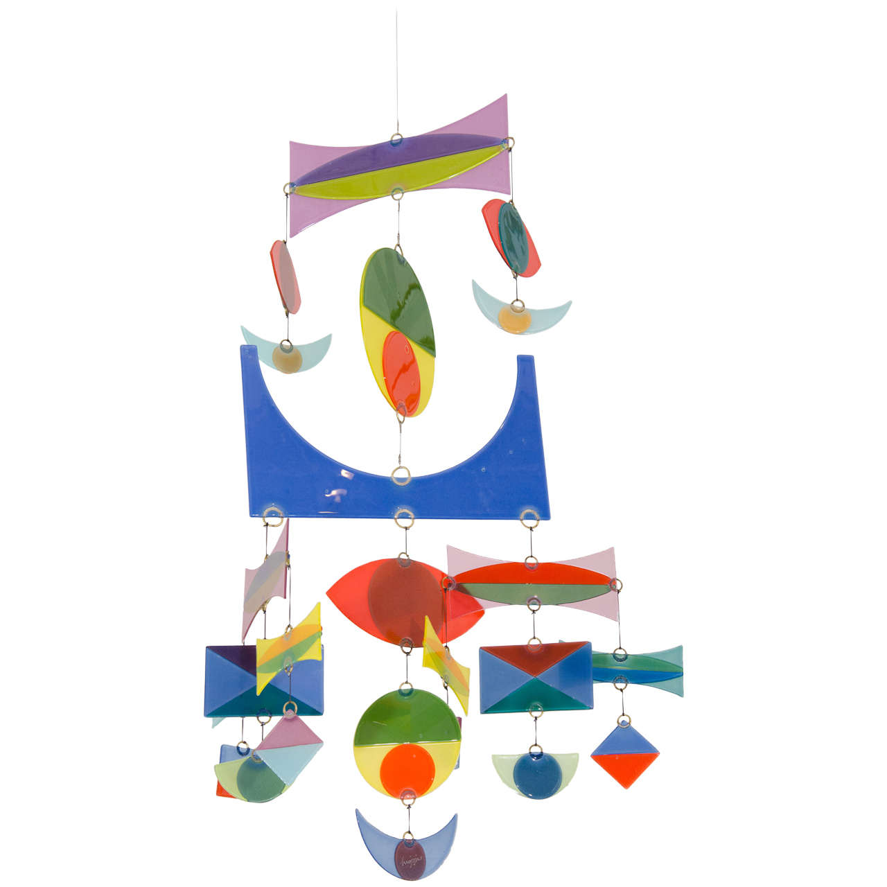 Michael and Frances Higgins Glass Mobile from the 1990s For Sale at 1stDibs
