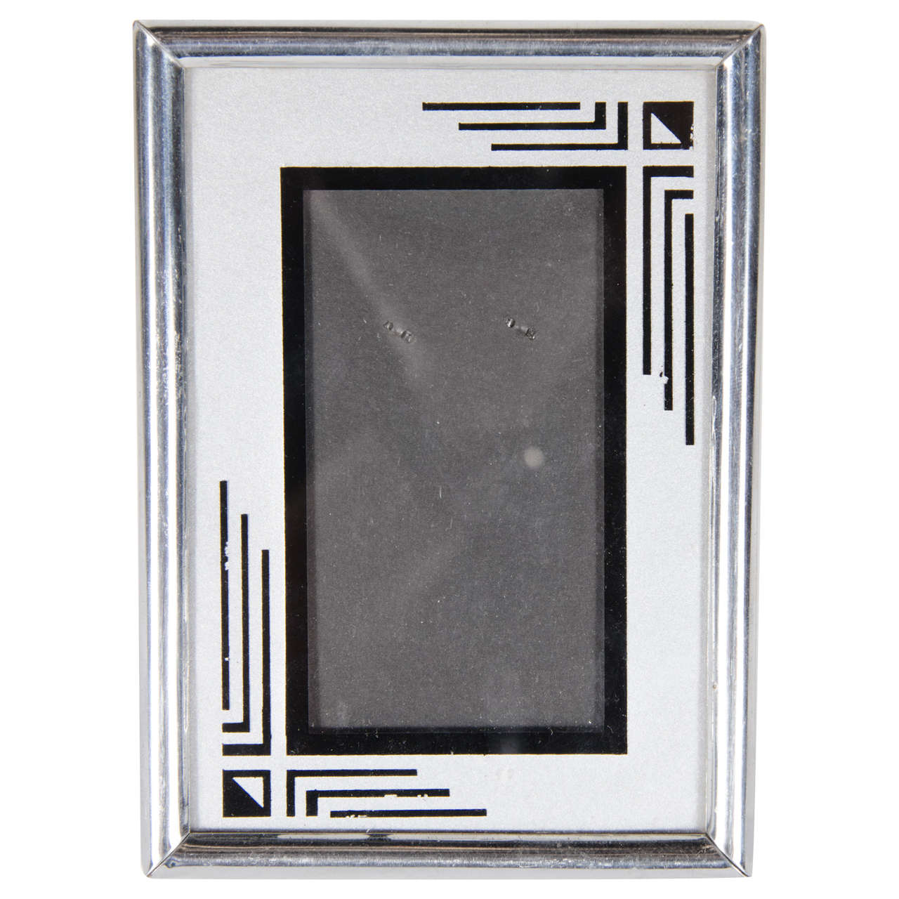 Art Deco Chrome and Reverse Painted Frame at 1stDibs | art deco picture ...