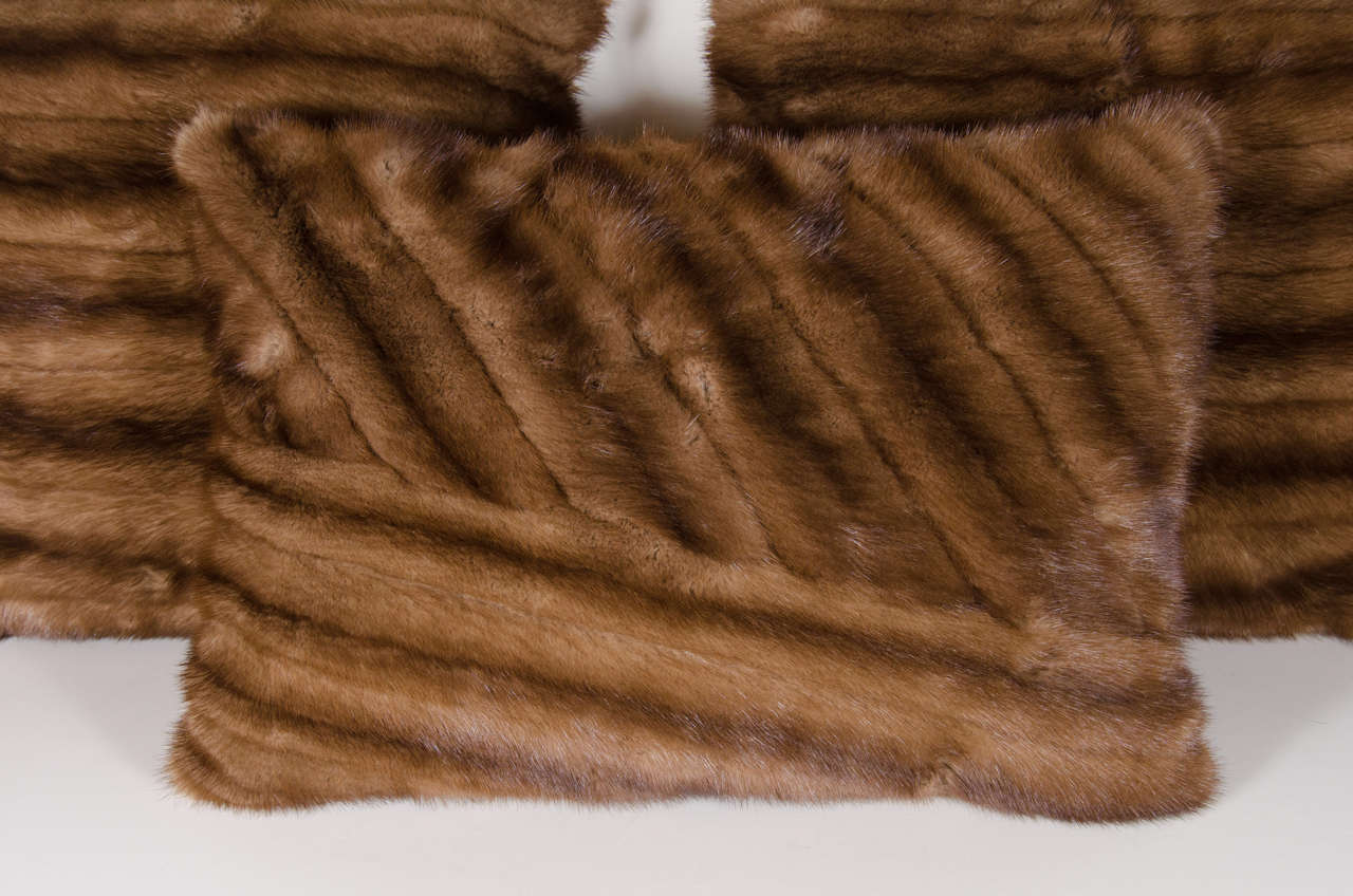 Lux Natural Mink Pillows at 1stDibs