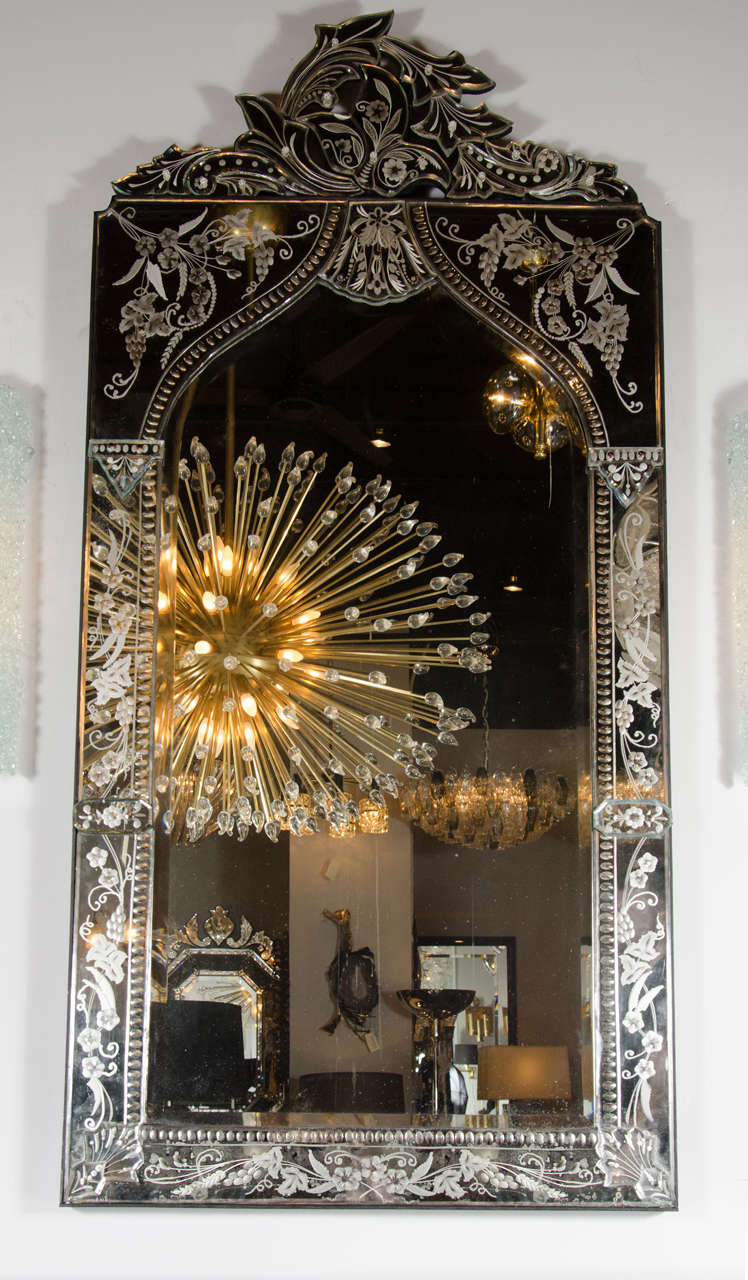 Exquisite Venetian Arabesque Style Mirror with Reverse Etching at ...