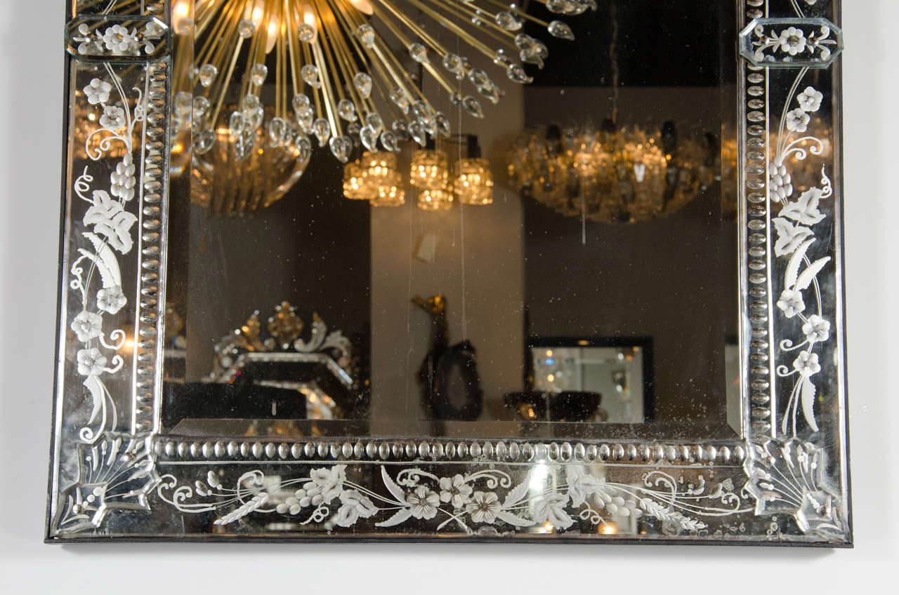 Exquisite Venetian Arabesque Style Mirror with Reverse Etching at ...