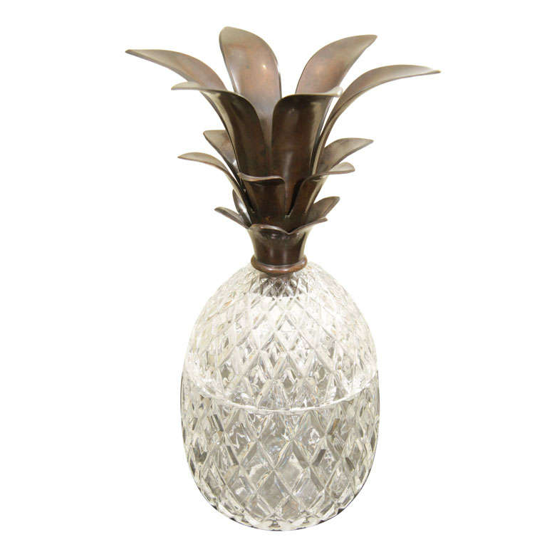 Crystal and Bronze Pineapple at 1stDibs