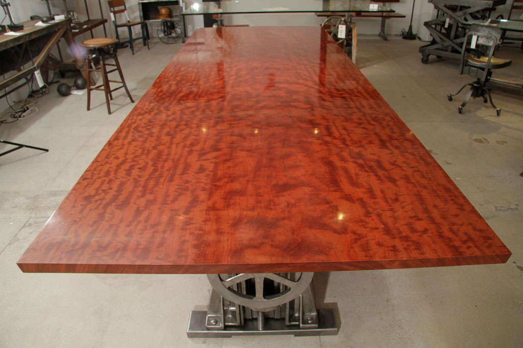 Bubinga Adjustable Table at 1stDibs