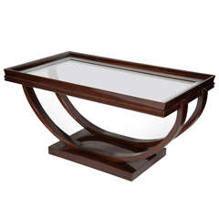 Art Deco Machine Age Streamlined U-Form Cocktail Table at 1stDibs