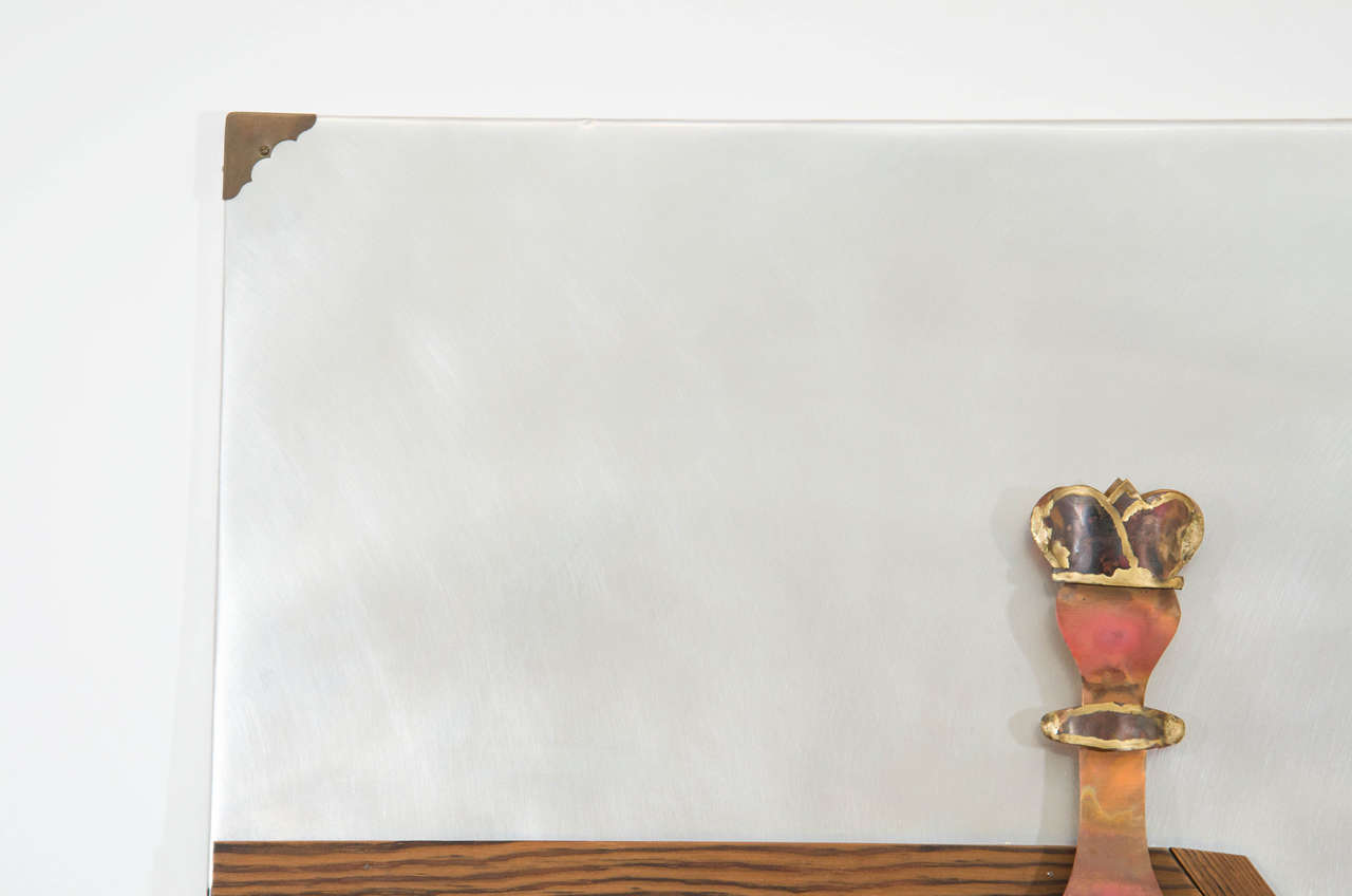 Chess Board Game Metal Wall Art by Artist Alex Kovacs, circa 1970s For ...