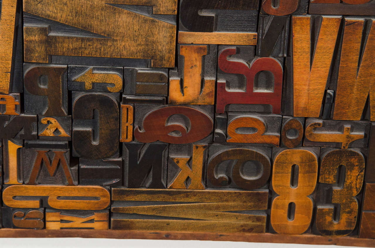A Vintage Letterpress Printing Block Wall Sculpture at 1stDibs ...