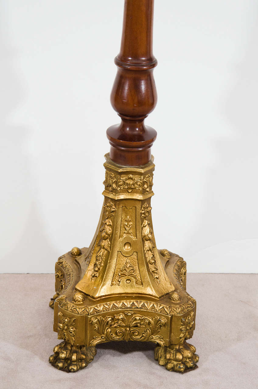 Antique Victorian Wooden Coat Rack with Eight Hooks and Paw Feet at ...