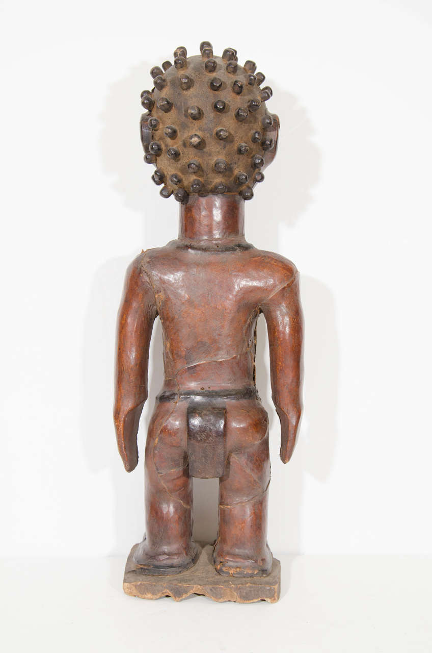 Pair of Male and Female Statues in the Style of Ejagham of Nigeria at ...