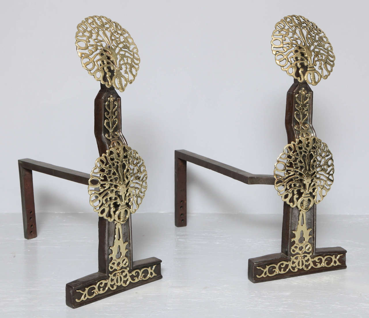 Exceptional Pair of Andirons For Sale at 1stDibs