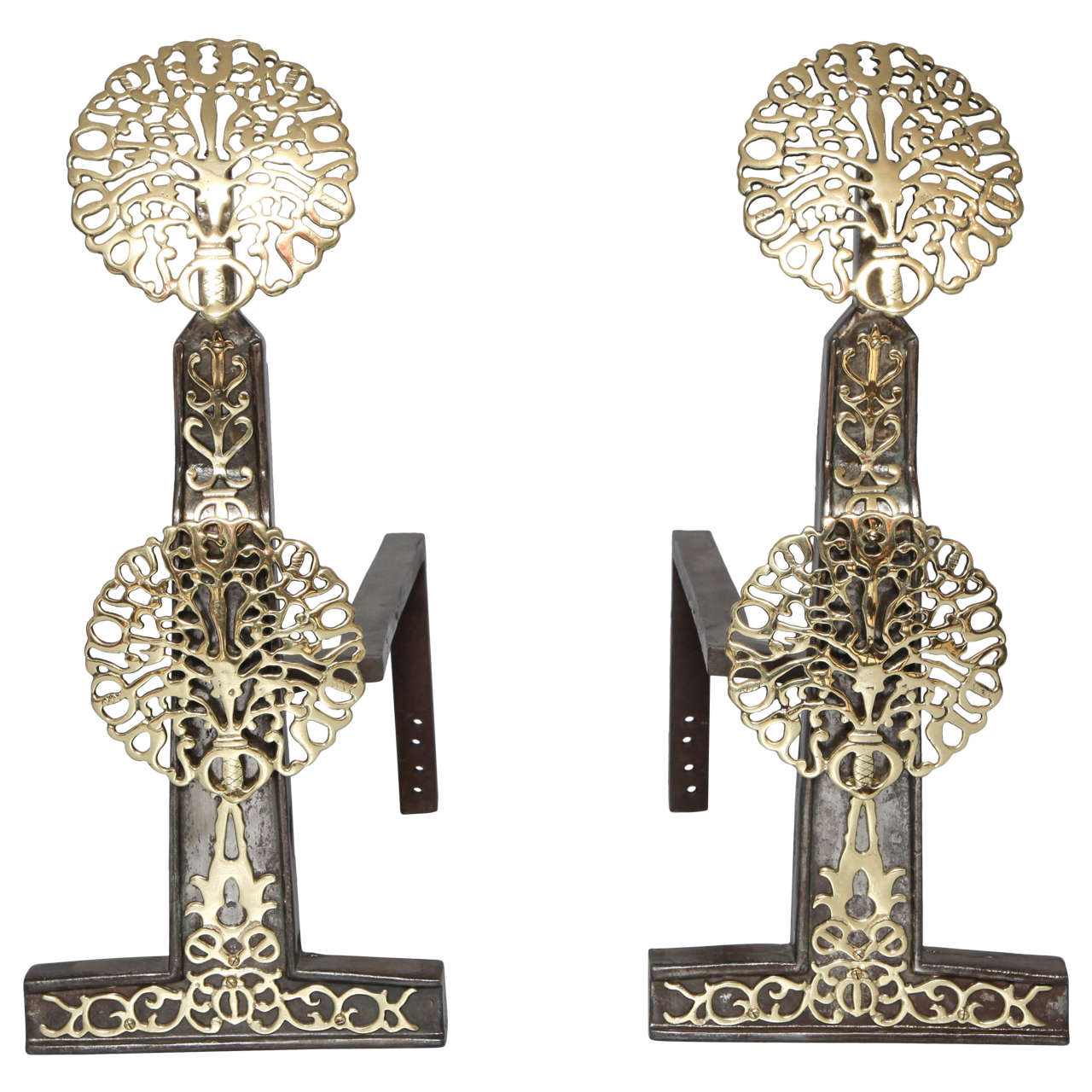 Pair of Ship and Anchor Andirons at 1stDibs | ship and anchor