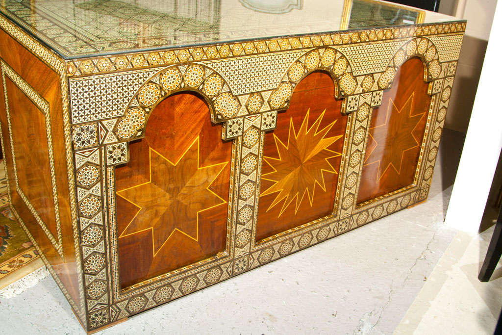 Antique Syrian Inlaid Desk at 1stDibs