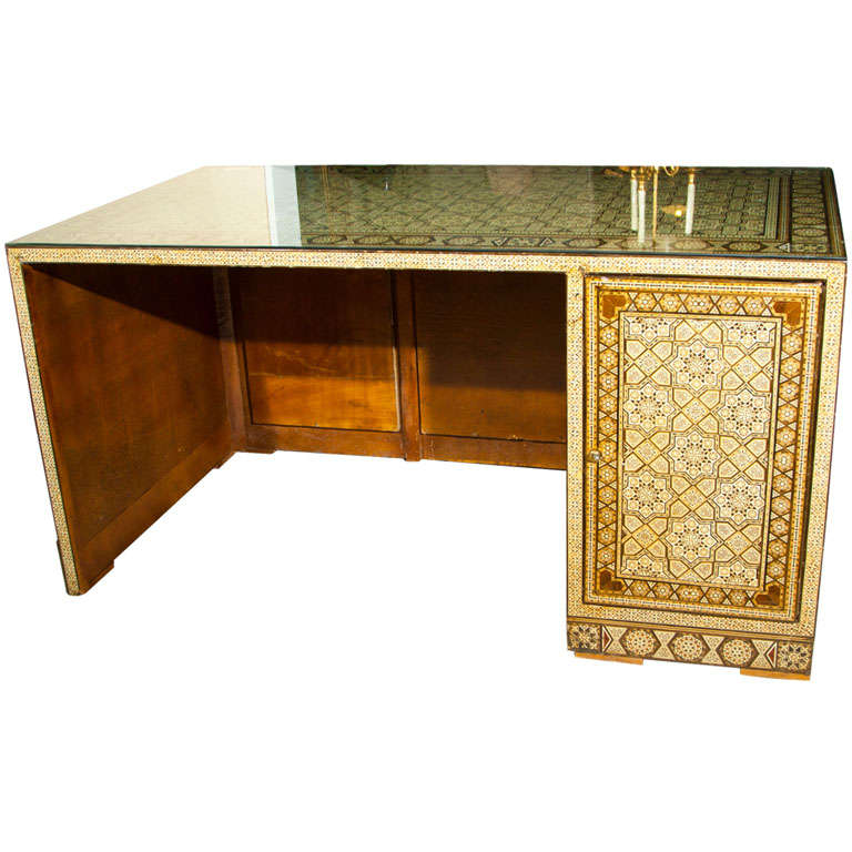 Antique Syrian Inlaid Desk at 1stDibs