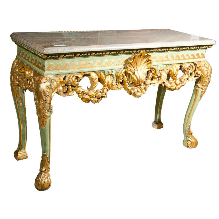 French Rococo Style Painted Console at 1stDibs